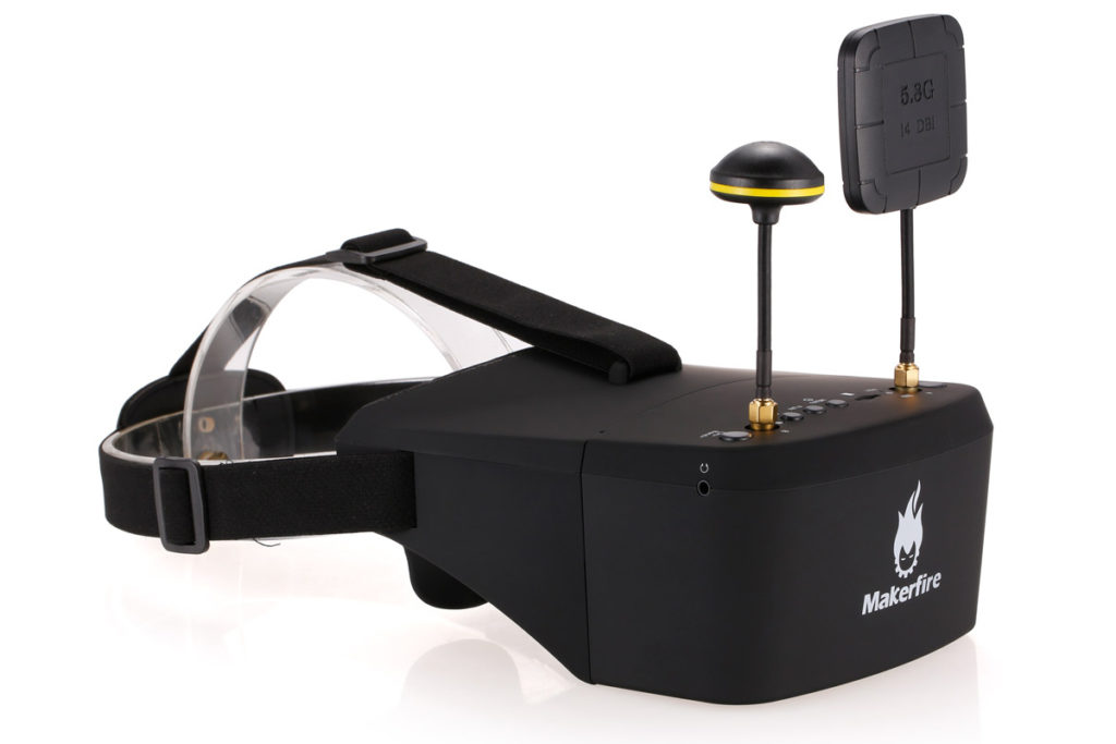 Makerfire FPV Goggles EV800D 5.8G 40CH Diversity HD With DVR Function ...