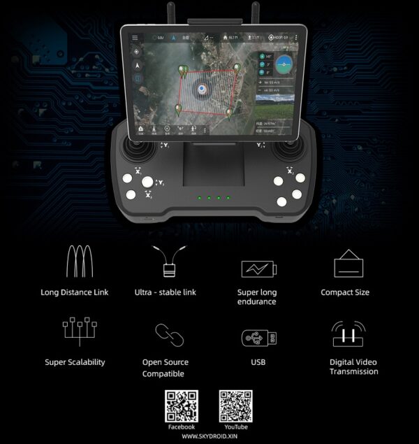 Skydroid T12 2.4GHz 12CH Intergrated Video and Telemtry System ...